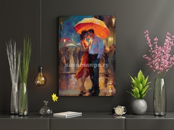 Couple in rain - Art - Slika - Razne dimenzije -