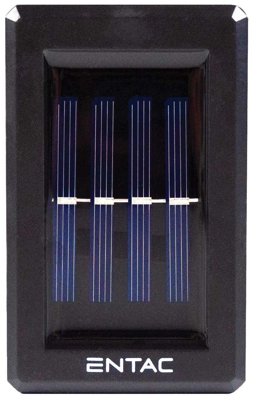 ENTAC Solarna zidna lampa sa dvostrukim osvetljenjem 1W crna