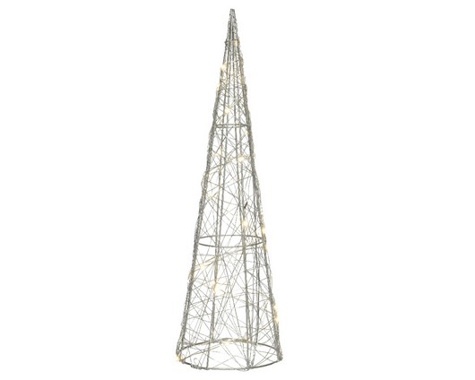 NG dekoracija - LED CONE 40cm 486669 - Silver - KMG