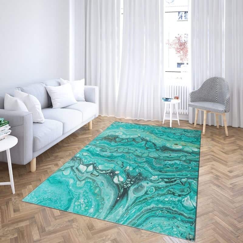 Tepih sa gumenom podlogom 120x180cm – Zeleni impresionizam, TG-1022