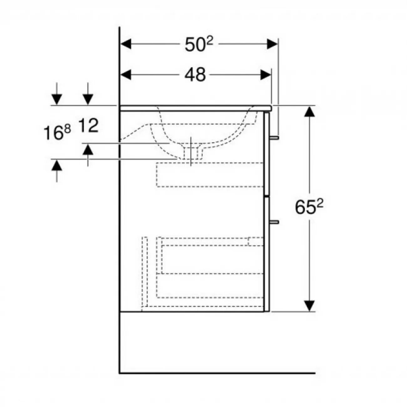 GEBERIT SQUARE ORMARIĆ 55 BELI