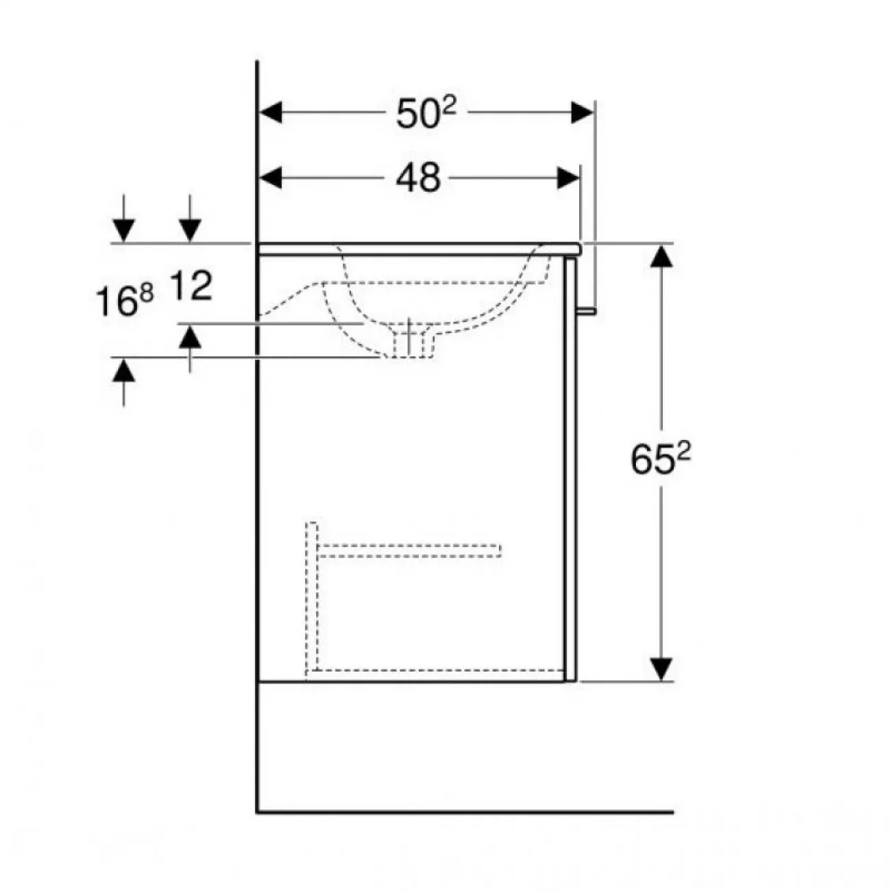 GEBERIT SQUARE ORMARIĆ 80 B/V