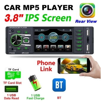 Auto Radio 1 DIN 3.8 Inch IPS Capacitive 1080P HD