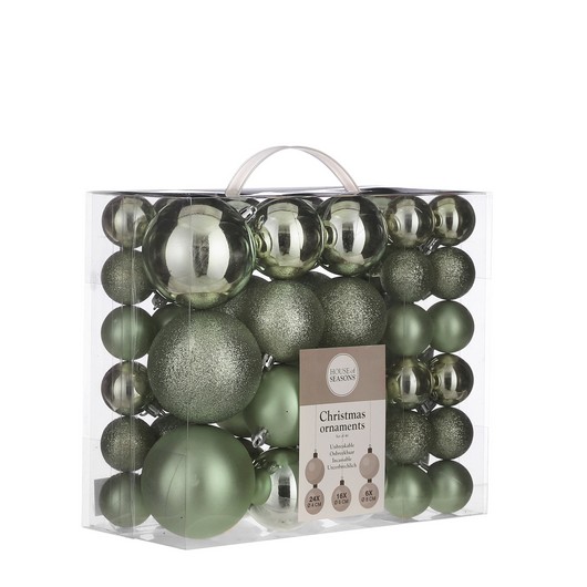 NG dekoracija - HANGING BALL SET 46pcs 1143744 - Light Grey - EDL