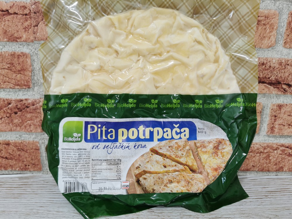 Pita potrpača od seljačkih kora sa sirom 600g – smrznuto