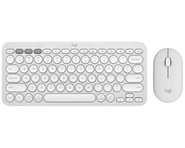 LOGITECH Pebble2 Wireless Combo US tastatura + miš bela