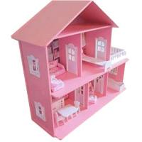 Velika kućica za lutke sa nameštajem Ariana roze