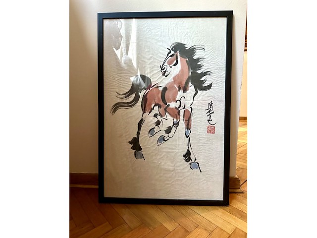Konj - akvarel