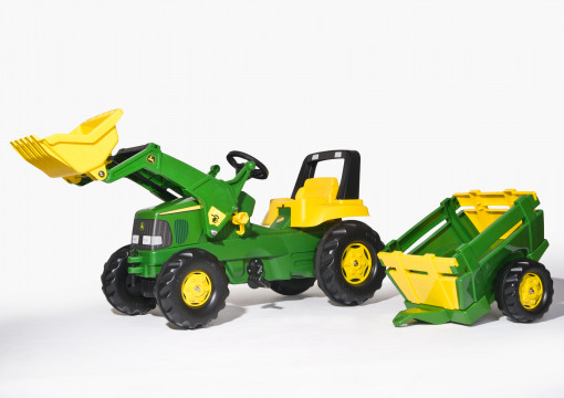 Traktor Junior J.D. sa farm prikolicom i utovarivačem