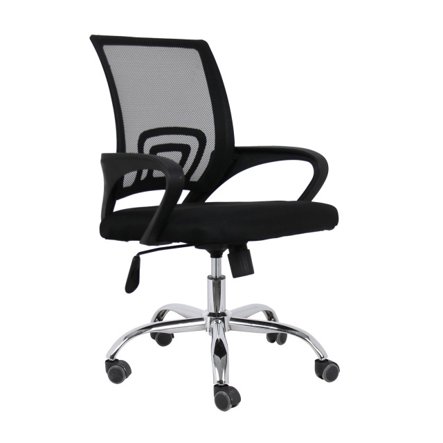 Trick kancelarijska stolica sa metalnom bazom BY017 crna
