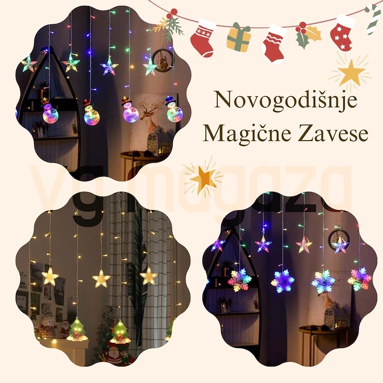 Novogodišnje LED Zavese za Očaravajuću Prazničnu Magiju