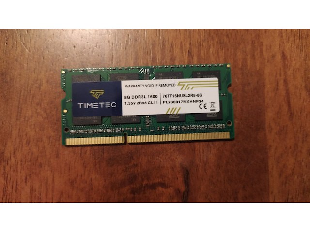 Ram memorija DDR3 BR2 Timetec 8GB , 1600Mhz , PC3L