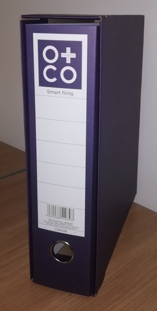 Registrator A4 normal O+CO sa Mikroval kutijom „Smart filing“ plava