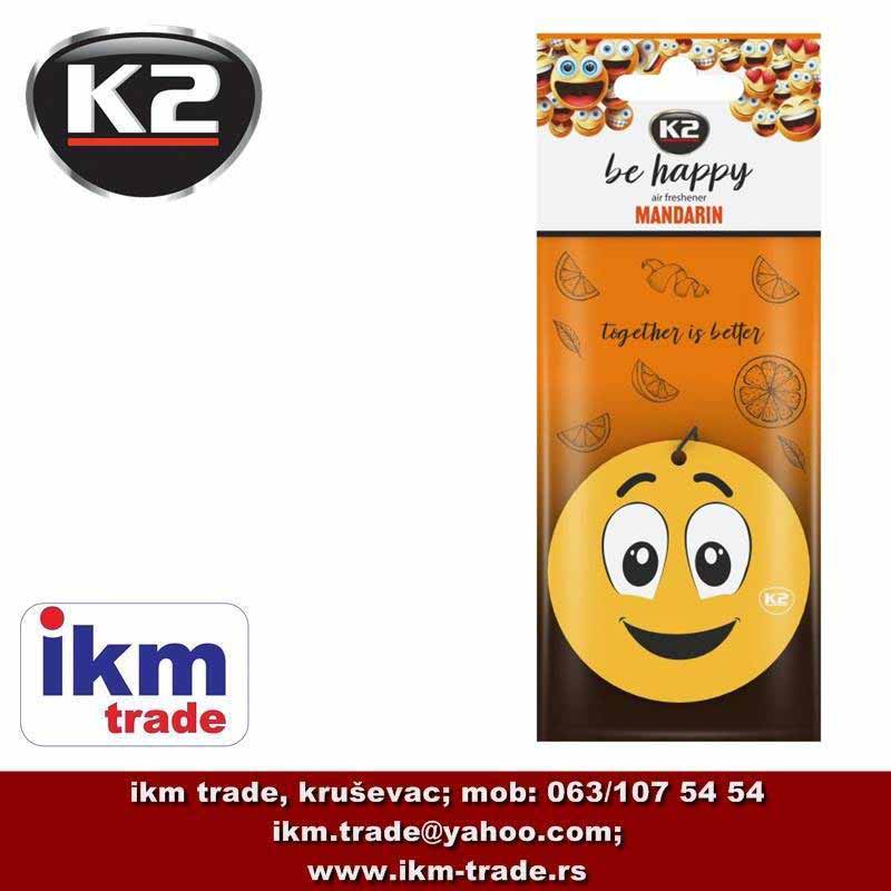 K2 be happy MANDARIN smile car freshener – osveživač za automobile MANDARINA