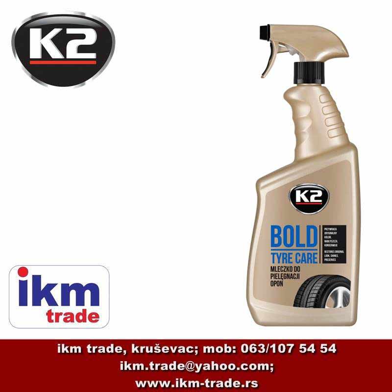 K2 BOLD – mleko za negu i sjaj guma sa fajtalicom 770ml