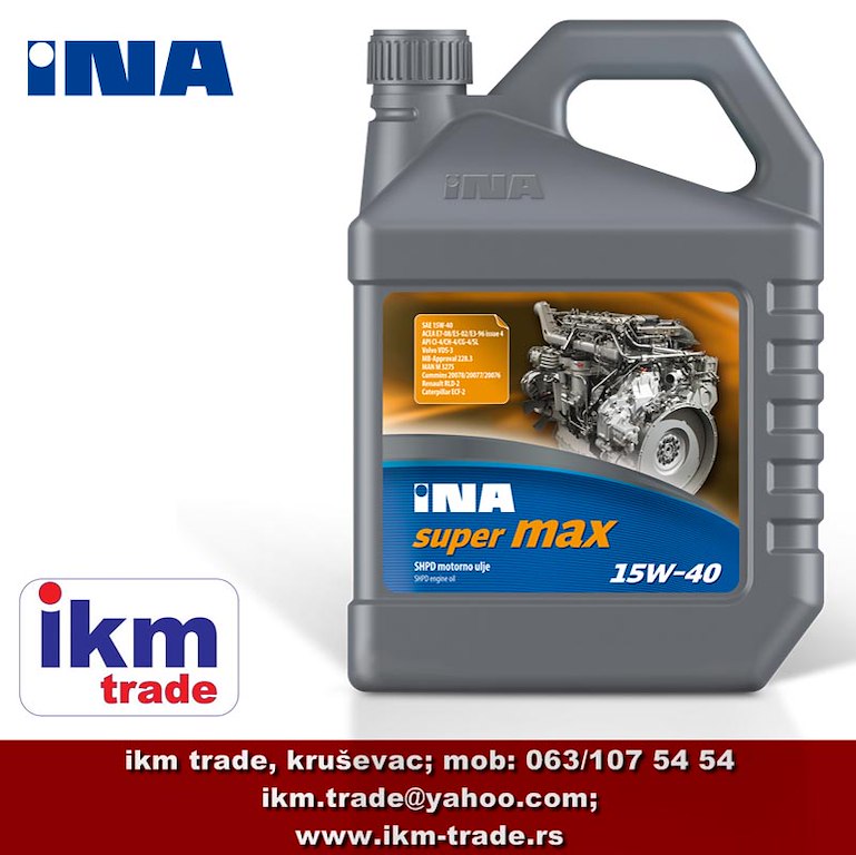 INA SUPER MAX 15W40 – 4l