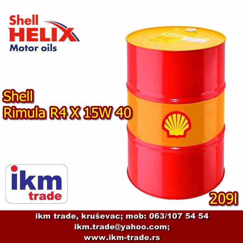 SHELL RIMULA R4 X 15W 40 – 209l