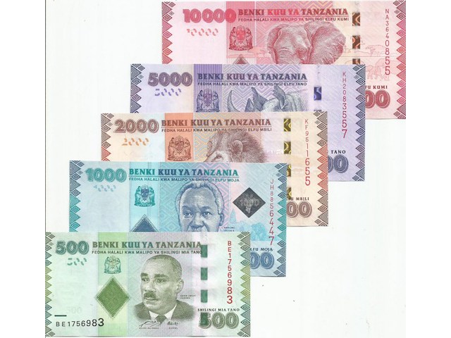Tanzania 2010 - 2020. UNC set novcanica