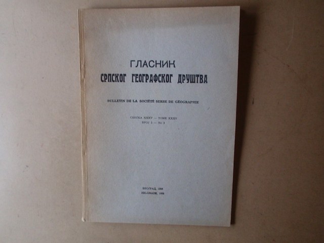 GLASNIK SRPSKOG GEOGRAFSKOG DRUŠTVA 35 - broj 2 / 1955