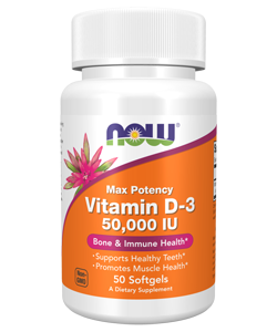 NOW Vitamin D-3 50.000iu
50.000iu 50 softgel