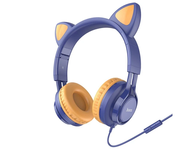 Hoco W36 Cat plave slušalice sa mikrofonom
