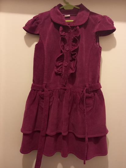 SNIŽENOOO!!! Somotska haljina ciklama boje