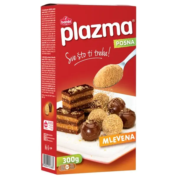 PLAZMA Mleveni keks POSNA 300g