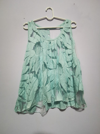 Poluprovidna UNI oversize mint majica
