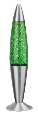 Glitter lava lampa E14 25W zelena H42cm
