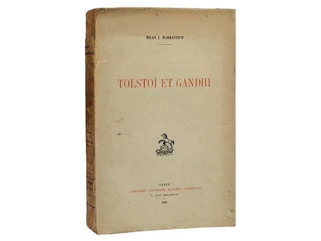 Milan Marković (Milan I. Markovitch): Tolstoi et Gandhi