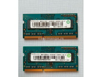 DDR2 667 800 MHz i DDR3 1333 1600 MHz memorije SODIMM