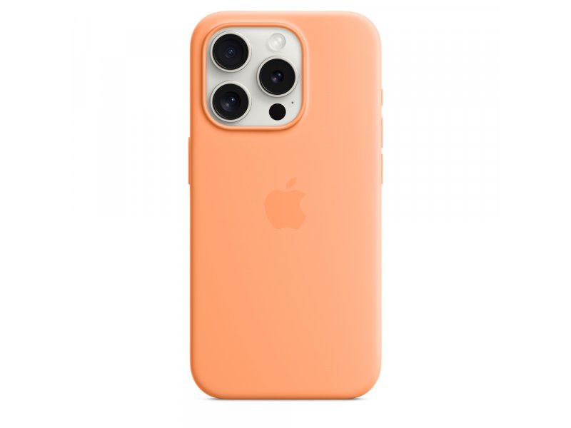 APPLE IPhone 15 Pro Silicone Case W MagSafe – Orange Sorbet (Mt1h3zm/A)