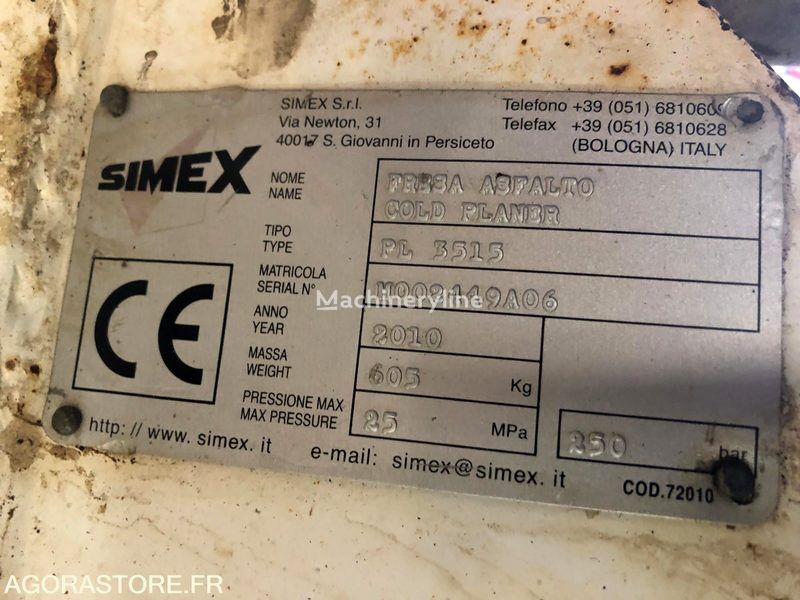 Prodaje se Simex PL35.15 prednju frezu za asfalt na aukciji