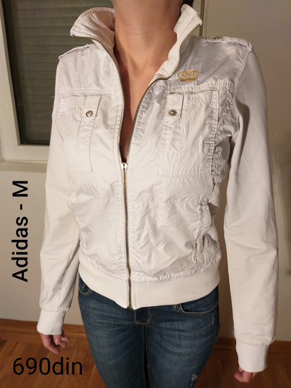 Adidas ženska jaknica bela S/M 36/38 - ORIGINAL