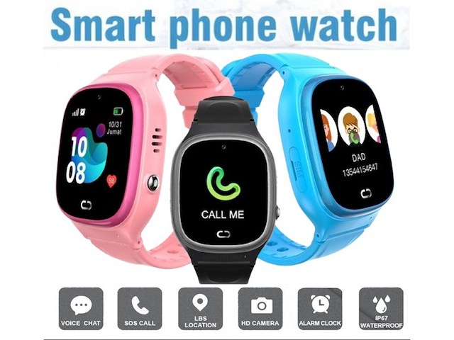 Vodootporni Dečiji Smart Watch T45 - Mobilni Tel, SOS,