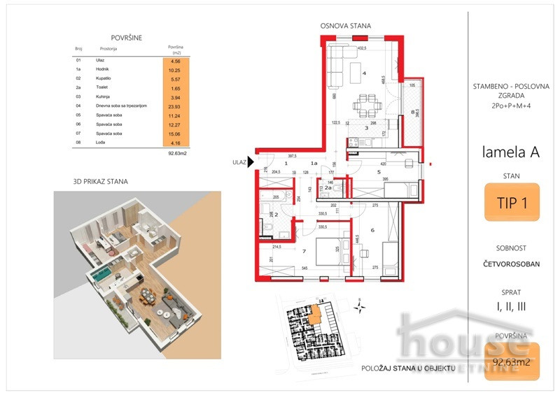 Stan,NOVI SAD,SALAJKA 117m2,253070€ , ID: 1057235