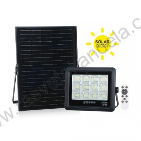 Solarni LED reflektor M452200 ABS 200W 6500K sa solarnom pločom i daljinskim