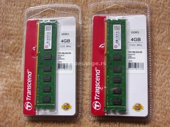 TRANSCEND DDR3 1333MHz 4/8 GB Prodaja komponenti Garancija 12/24 meseci