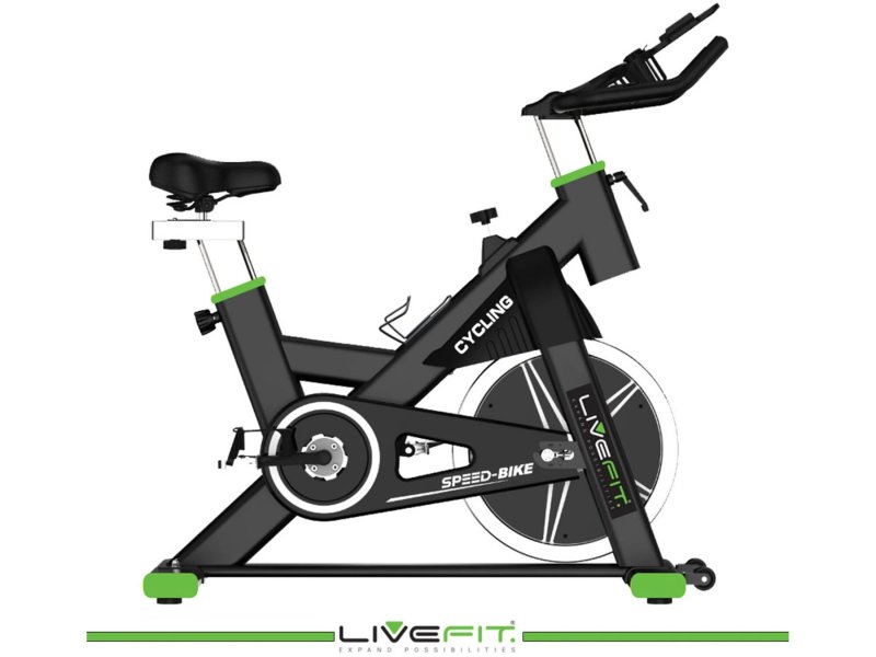 LiveFit Sobni Bicikl Magnetni Crni, 8kg, Bluetooth – LF808BT