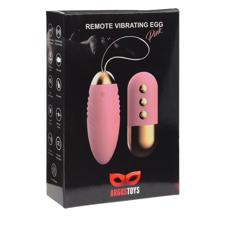 Remote vibrating heating egg pink
