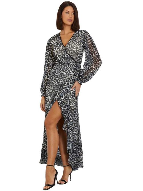 Leopard print maxi haljina
