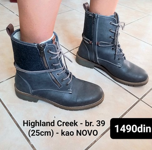Highland Creek ženske cipele sive br. 39 kao NOVO