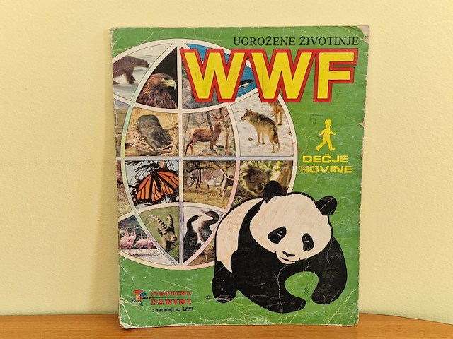 Album WWF Ugrožene životinje za vađenje sličica 166 kom