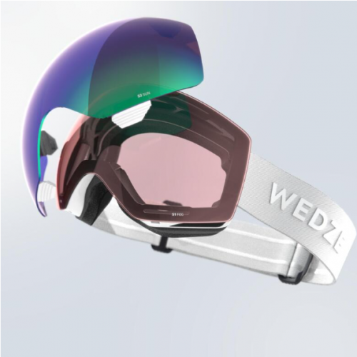Bele naočare za skijanje i snoubording G900 za decu i odrasle bela