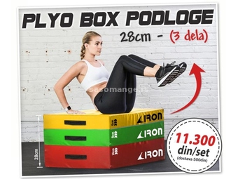 Plio box/ Plyo box podloge set 28cm / 3 dela: 6+8+14cm