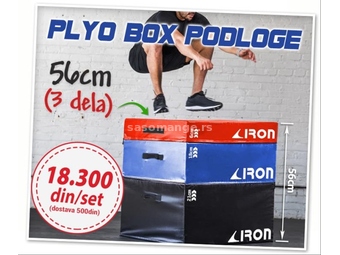 Plio box/ Plyo box podloge set 56cm / 3 dela: 14+18+24cm
