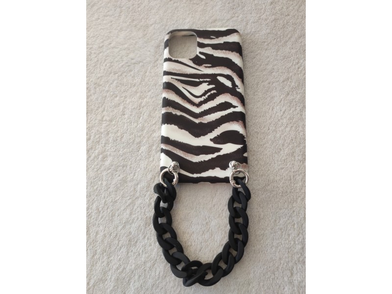 Zebrasta maska sa crnim `lancem` iPhone 11 p