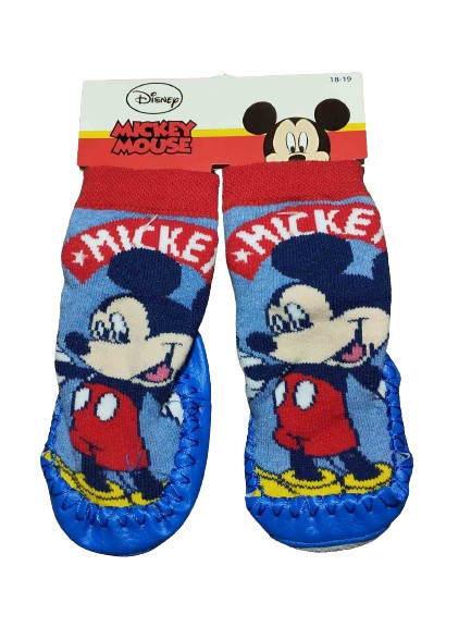 Čarape patofne neklizajuće Miki plavo crvene veličina 18-19