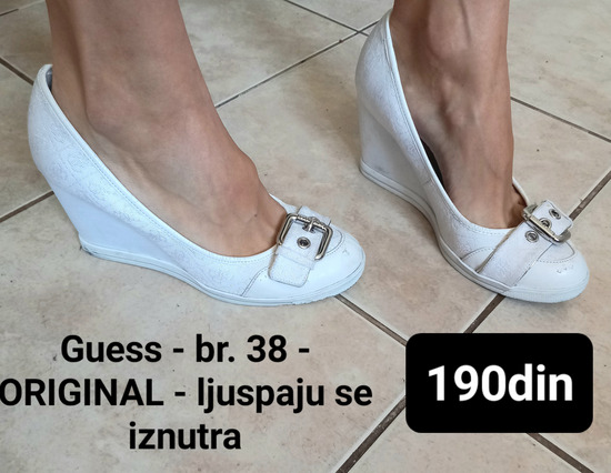 Guess ženske cipele platforme bele br. 38 ORIGINAL