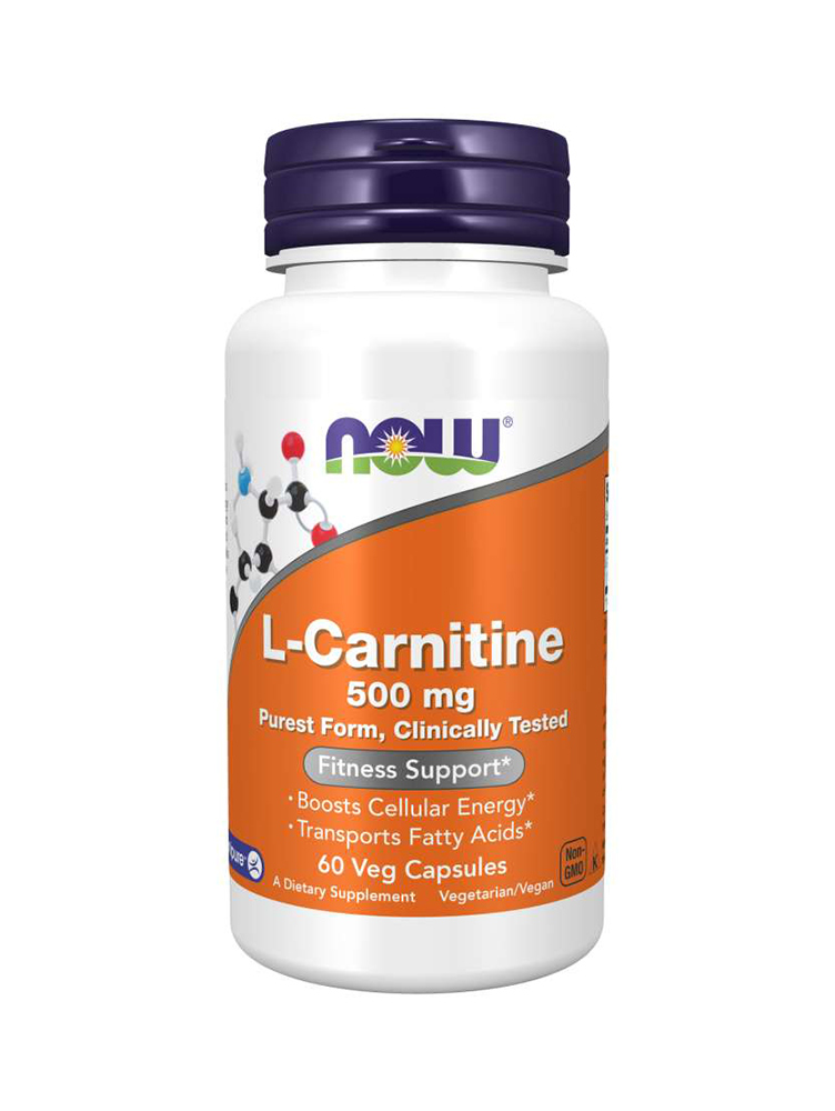 L-Carnitine 500 mg, Now Foods, 60 veg kapsula